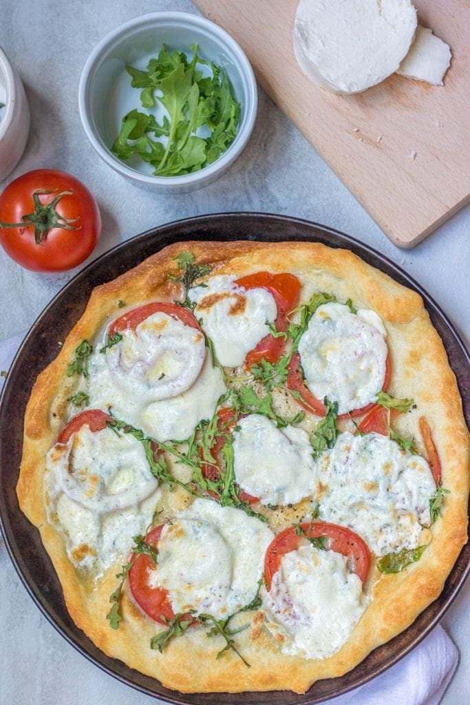 Tomato Pizza with Fresh Mozzarella | A Mind "Full" Mom