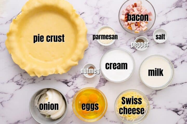 Classic Quiche Lorraine Recipe {Easy Bacon and Swiss Quiche}