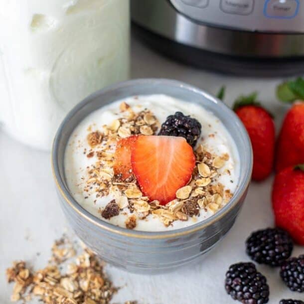 Instant Pot Cold Start Yogurt (No Boil Yogurt) | A Mind "Full" Mom
