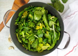 Easy Sauteed Spinach with Garlic | A Mind "Full" Mom