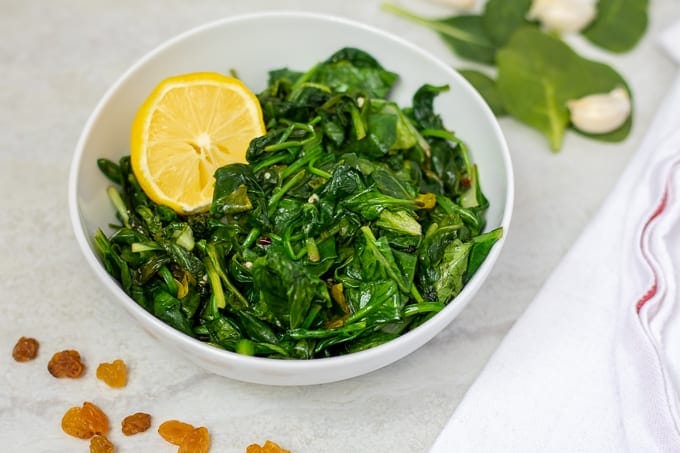 Easy Sauteed Spinach with Garlic | A Mind "Full" Mom