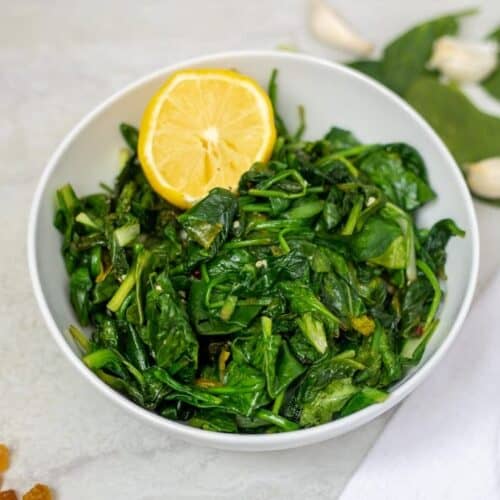 Easy Sauteed Spinach with Garlic | A Mind "Full" Mom