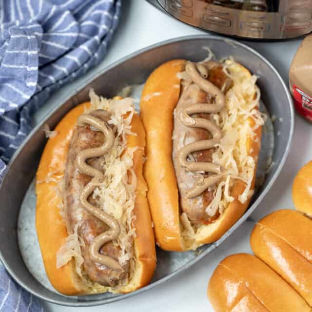 Instant Pot Brats with Sauerkraut - Easy & Delicious