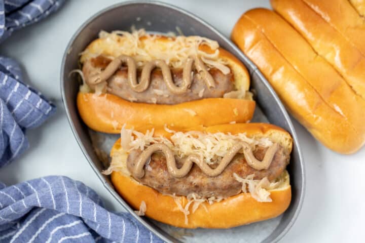 Instant Pot Brats with Sauerkraut | A Mind "Full" Mom