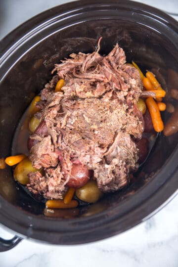 The Best Slow Cooker Pot Roast Recipe with Potatoes and Carrots