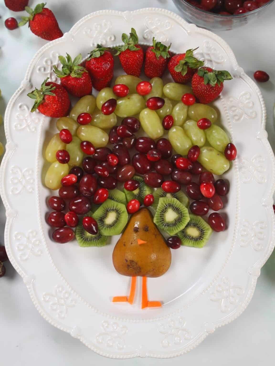 Turkey Fruit Platter (Easy and Adorable)