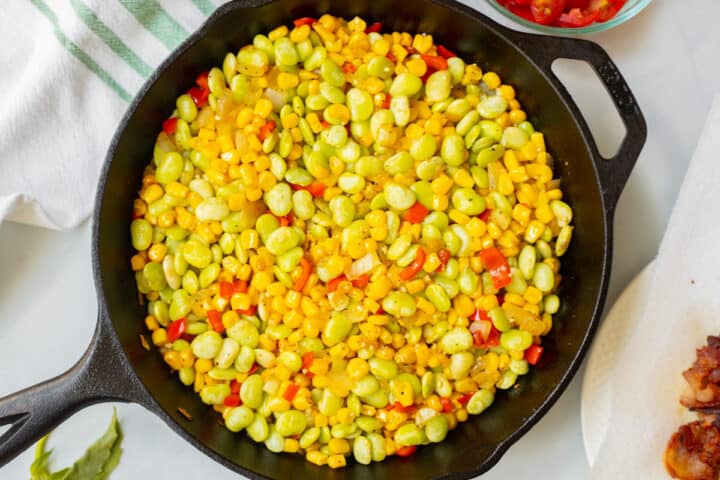 Easy Southern Succotash Recipe {With Bacon}