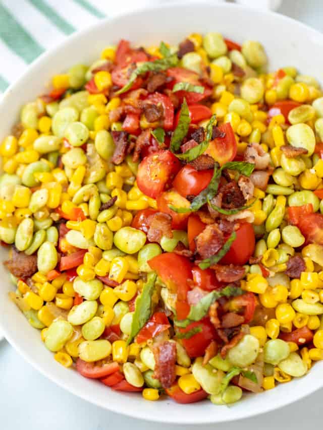 Easy Southern Succotash Recipe {With Bacon}