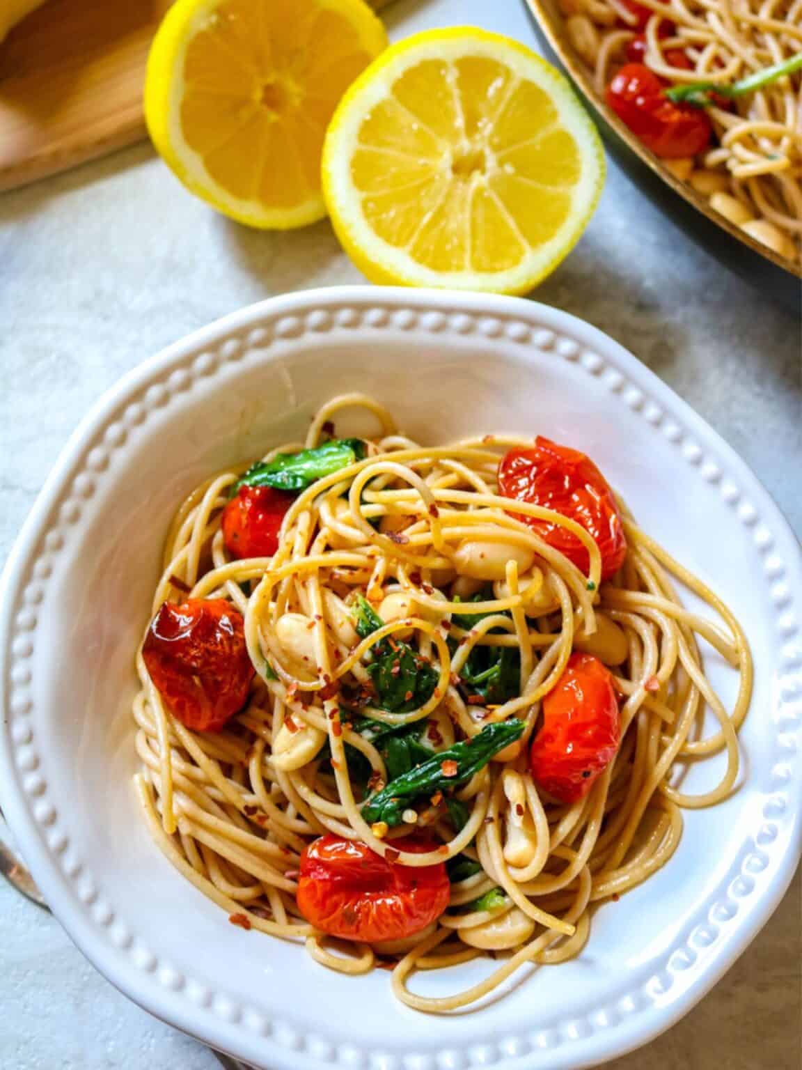 Tuscan White Bean Pasta | A Mind "Full" Mom