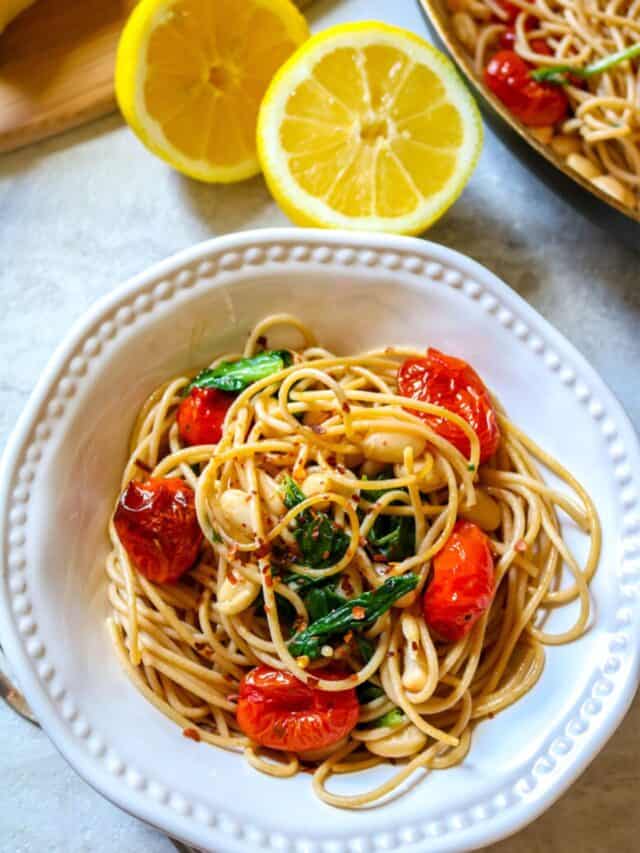 Tuscan White Bean Pasta | A Mind "Full" Mom