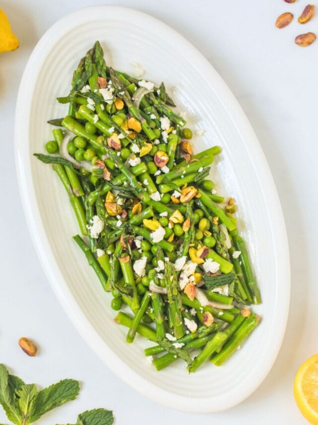 Easy Cold Asparagus Salad with Feta