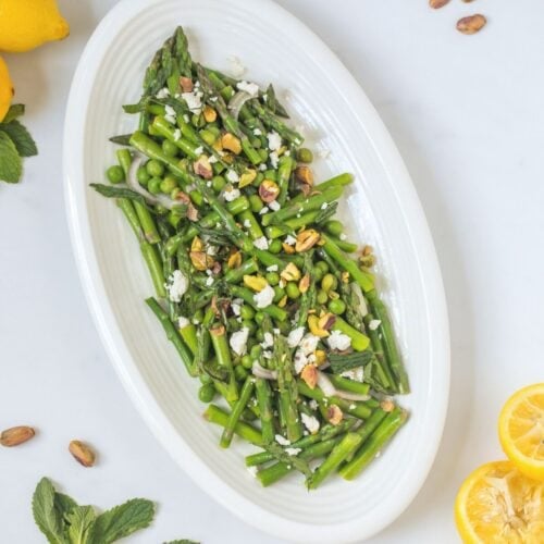 Easy Cold Asparagus Salad with Feta