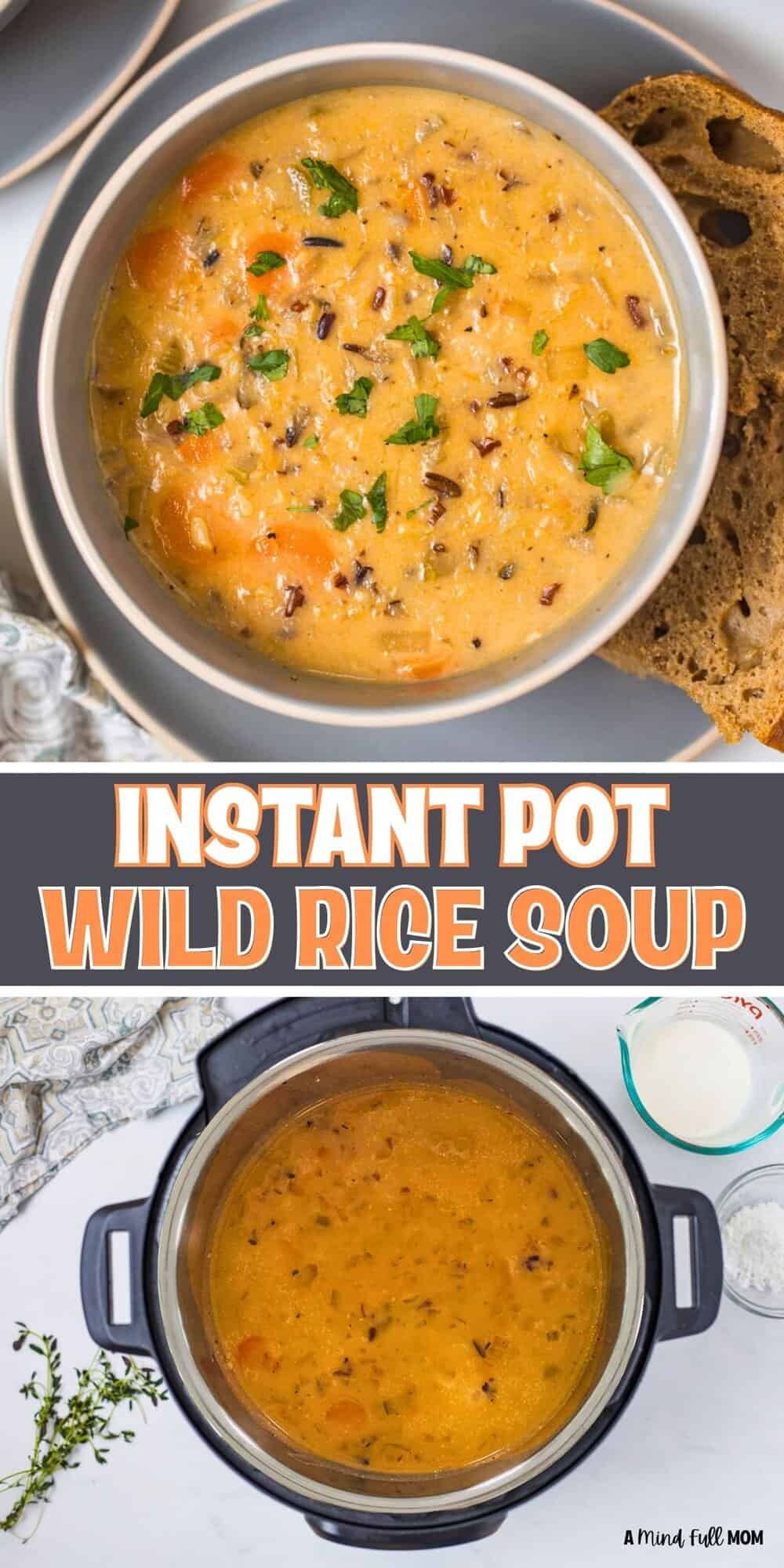 Creamy Instant Pot Wild Rice Soup